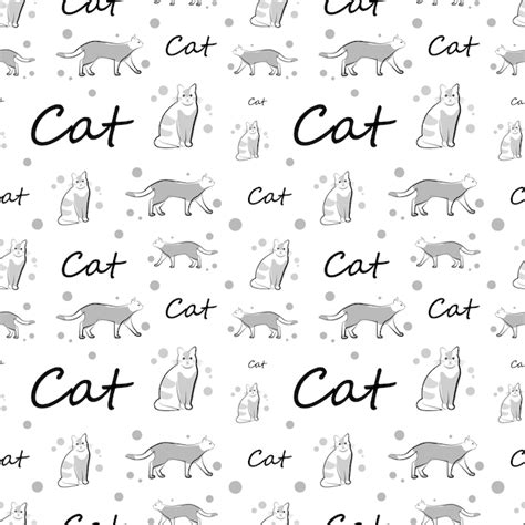 Premium Vector Cat Pattern