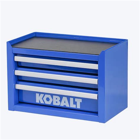 Kobalt Mini 3 Drawer Blue Steel Tool Jewelry Box Rare Base