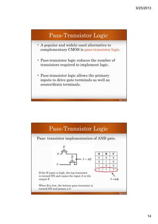 CMOS Topic 6 Designing Combinational Logic Circuits PDF