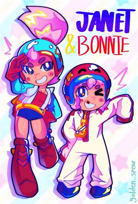 Janet X Bonnie Art Brawl Stars Милые рисунки Фандом Синие обои
