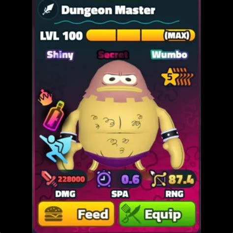 Spongebob Tower Defense 5 Star Shiny Wumbo Neptune Crown Dungeon