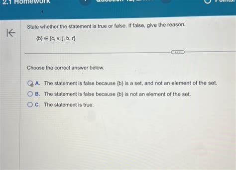 State Whether The Statement Is True Or False StudyX