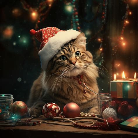 Download Ai Generated Cat Christmas Royalty Free Stock Illustration