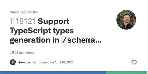 Support Typescript Types Generation In `schema` Endpoint · Issue