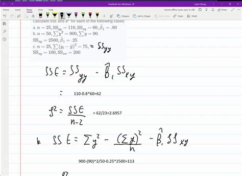 ⏩solved calculate sse and s 2 for each of the following cases a … numerade