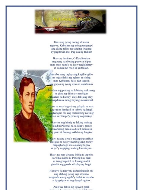 Mga Tula Ni Jose Rizal