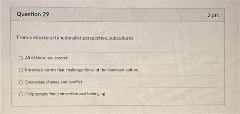 Solved Question 292ptsfrom A Structural Functionalist