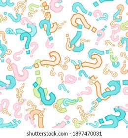 Quiz Seamless Pattern Question Marks Doubt Stock Vector Royalty Free Shutterstock