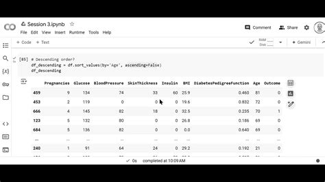 Intro To Python Session 3 Video 6 Filtering Sorting Descriptive Statistics Youtube