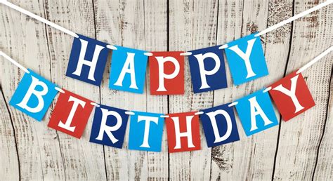 Happy Birthday Boy Banner Happy Birthday Boy Birthday Decorations