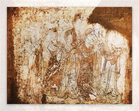 懿德太子墓懿德太子壁画仕女图片素材 编号29225206 图行天下