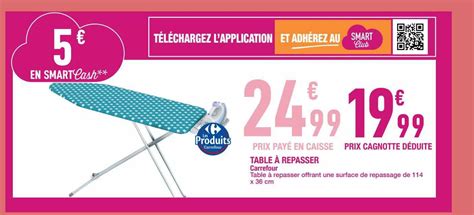 Promo Table à Repasser Chez Carrefour Icataloguefr