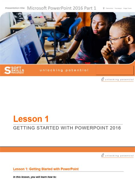 Powerpoint 2016 Getting Started Guide Pdf Microsoft Power Point