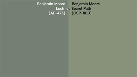 Benjamin Moore Lush Vs Secret Path Side By Side Comparison