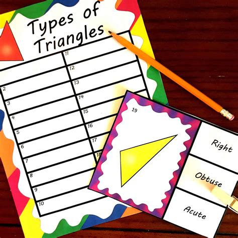 Free Clip Cards For Different Types Of Triangles Acute Triangle