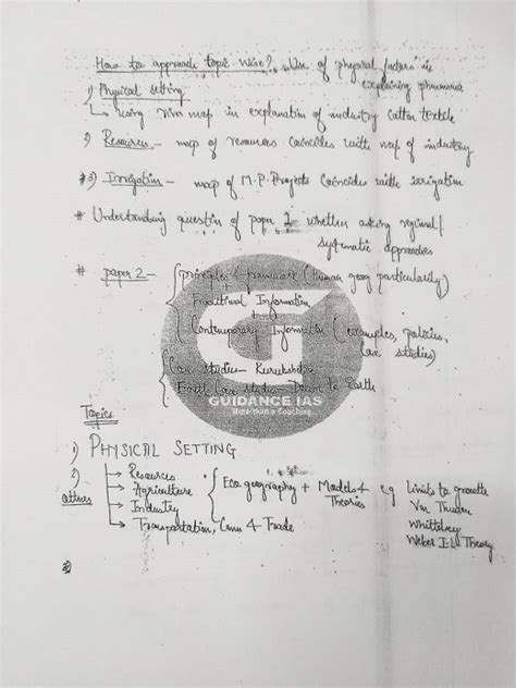 Guidance Ias Himanshu Sir Geography Optional Class Notes