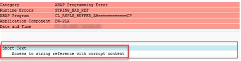 2663559 runtime errors string bad ref on abap program cl rspls buffer