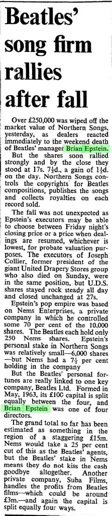 Clive Epstein Becomes Chairman Of Nems Enterprises • The Paul Mccartney Project