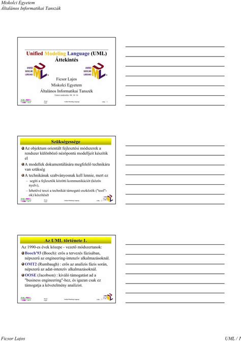 Pdf Unified Modeling Language Uml Áttekintés · The Unified Modeling Language Uml Is A