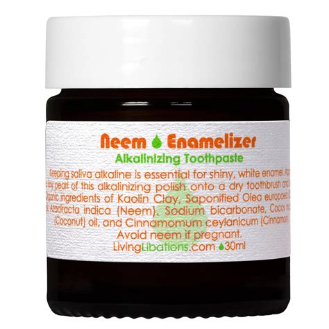 Neem Enamelizer Alkalinizing Toothpaste Living Libations New In The