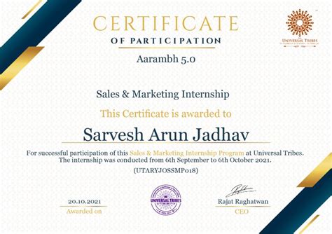 sarvesh jadhav on linkedin good evening connection happy to share my internship completion…