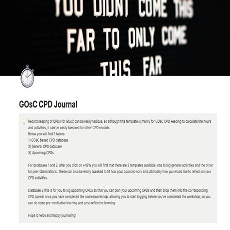 Notion CPD Record Template