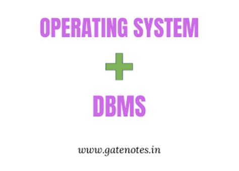 gate cse combo notes operating system dbms