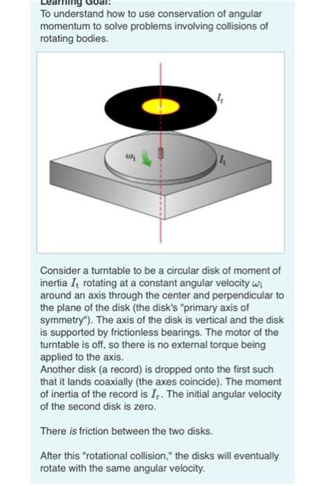 Solved To Understand How To Use Conservation Of Angular