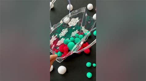 겨울 투명 가방 눈꽃 스티커 꾸미기 Youtube