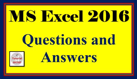 Class 5 Qna Ms Excel 2016 Solutions To Important Questions Tutorialaicsip