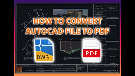 How To Convert Autocad Dwg File To Pdf File Tutorial Youtube