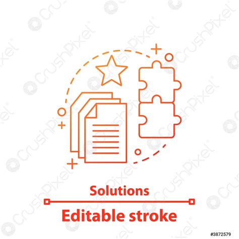 Solutions Concept Icon Stock Vector Crushpixel