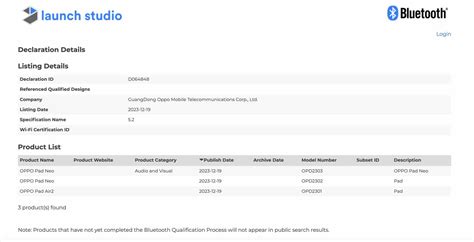Oppo Pad Neo Launching Soon Bluetooth Sig Certification Hints At Oneplus Tablet Rebrand The