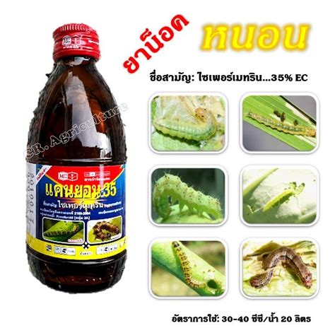 แคนยอน 35 ยาฆ่าหนอน น็อคหนอนตายเรียบ ไซเปอร์เมทริน 35 ยาฆ่าหนอน ยาฆ่าแมลง สารกําจัดแมลง หนอนเจาะ