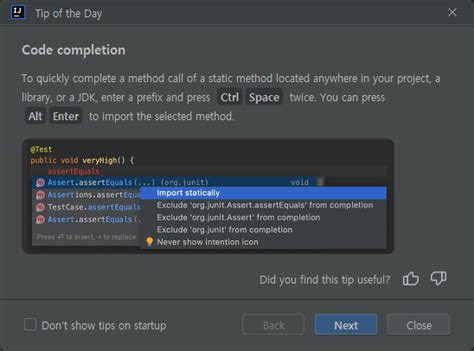Tip Of The Day Intellij Code Completion