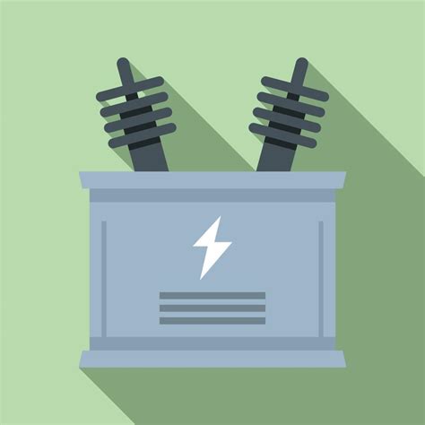 Electric Transformer Icon Flat Style 14495172 Vector Art At Vecteezy