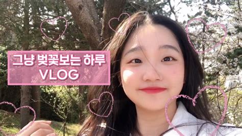 일상vlog 벚꽃챙쓰하루 Youtube