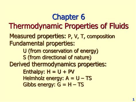PPT Chapter Thermodynamic Properties Of Fluids PowerPoint Presentation ID