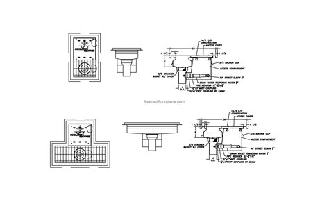 Floor Drain Cad Block Plan