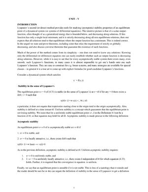 Advanced Control Systems Notes U7 UNIT VII INTRODUCTION There Are Basically Two Approaches