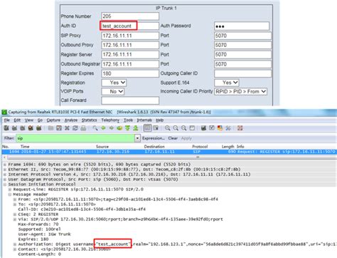 X25 And X50 Sip Trunk Field Definitions And Sip Packet Map Xblue