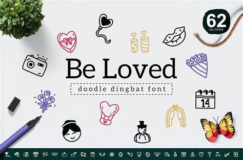 Be Loved Dingbat Font Freedafonts