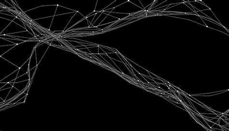 Premium Photo Abstract White Lines And Dots Creating A Complex Geometric Pattern On A Black