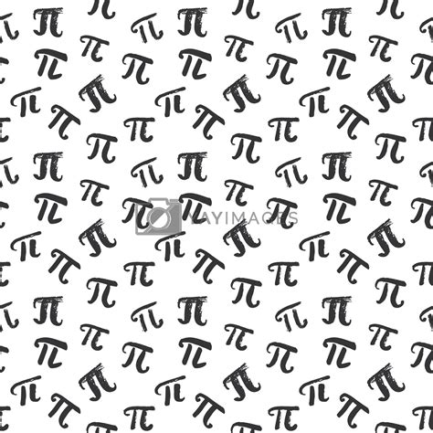 Royalty Free Image Pi Symbol Seamless Pattern Vector Illustration Hand Drawn Sketched Grunge
