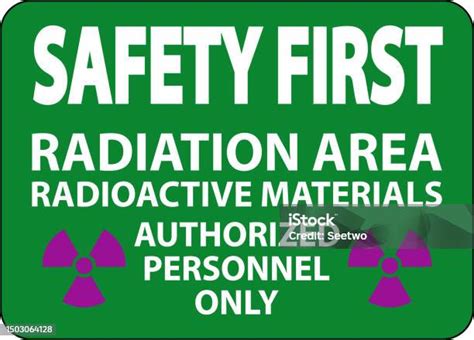 방사선 안전 제일 표지판 주의 방사선 구역 방사성 물질 승인된 직원만 해당 0명에 대한 스톡 벡터 아트 및 기타 이미지 0명 경계 표지 경고 기호 Istock