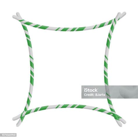 사탕 지팡이 프레임 테두리입니다 흰색 배경에 고립 된 벡터 크리스마스 디자인 0명에 대한 스톡 벡터 아트 및 기타 이미지 0명 계절 공휴일 Istock