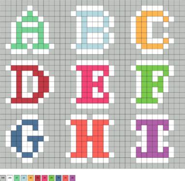 Perler Bead Letters Six Alphabets DIY Candy Perler Bead Letters Six Alphabets DIY Candy