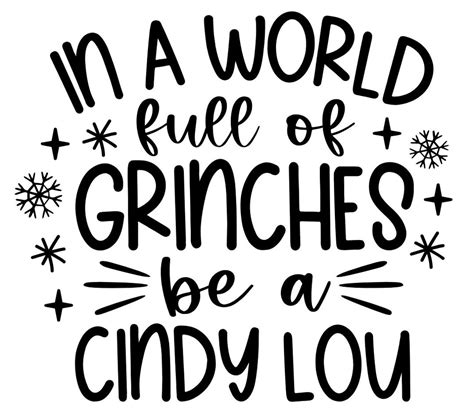 Grinch Cindy Lou Svg File Etsy
