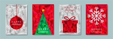 현대적인 미니멀리스트 기하학적 로우 폴리 스타일 빨간색과 흰색 종이 배경 달력 및 인사말 카드 요소 또는 새해 복 많이 받으세요 테마의 겨울 휴가 초대장으로 크리스마스