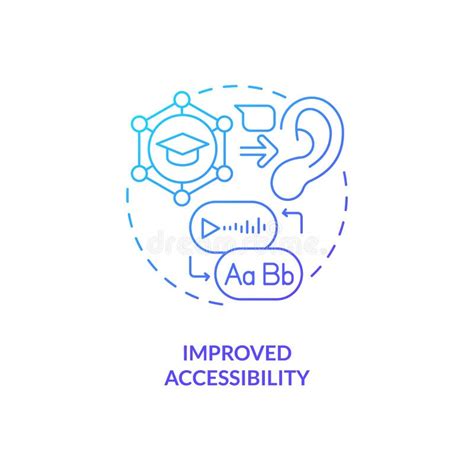 Improved Accessibility In Ai Education Concept Icon Stock Vector